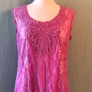 The Pyramid Collection | Dresses | Pink Embroidered And Lace Dress Xl ...